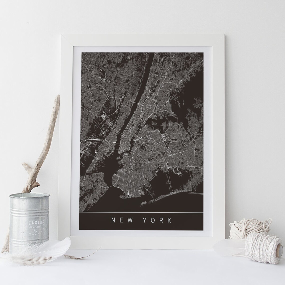 NEW YORK CITY Map Art Modern New York City Print Art - Etsy