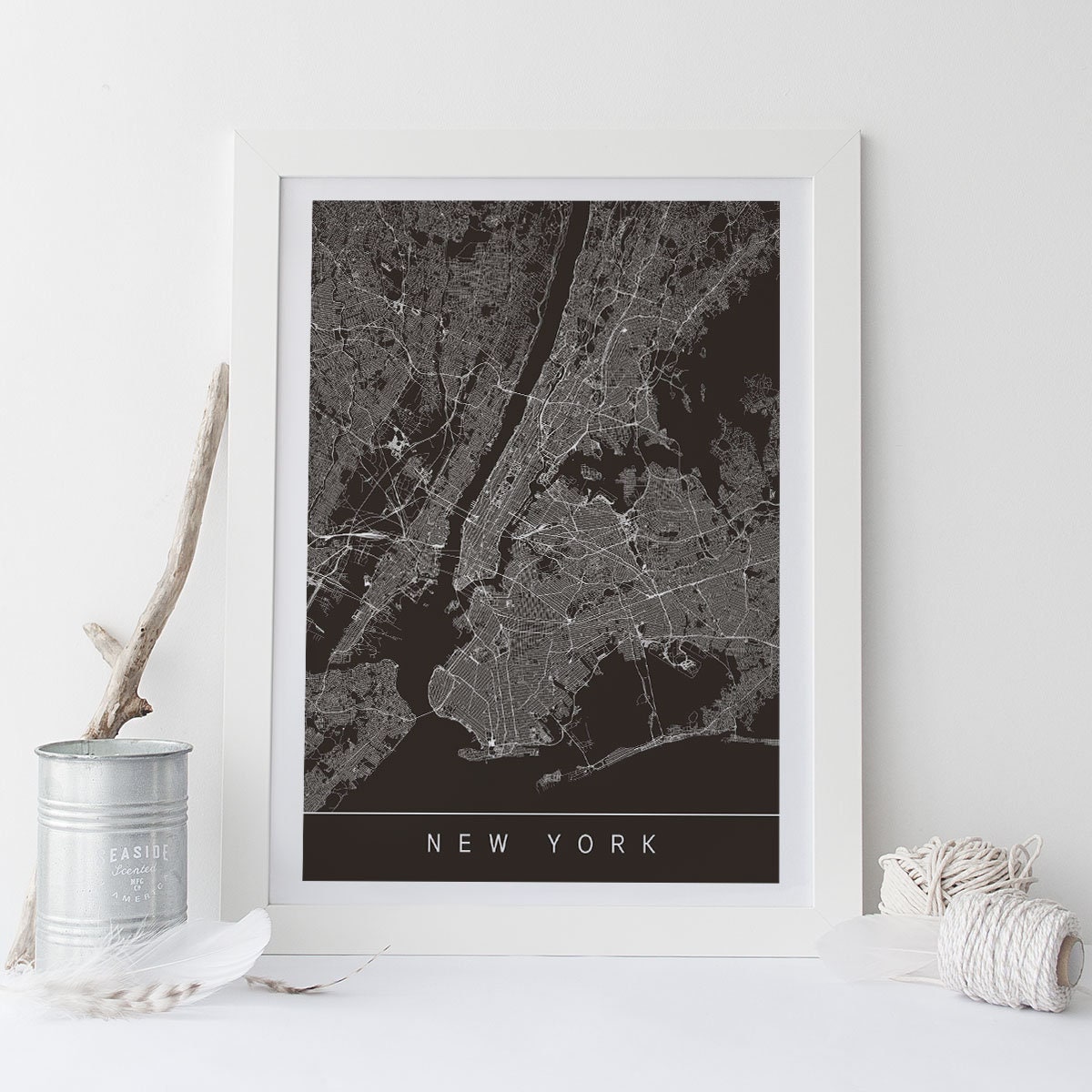 NEW YORK CITY Map Art Modern New York City Print Art | Etsy