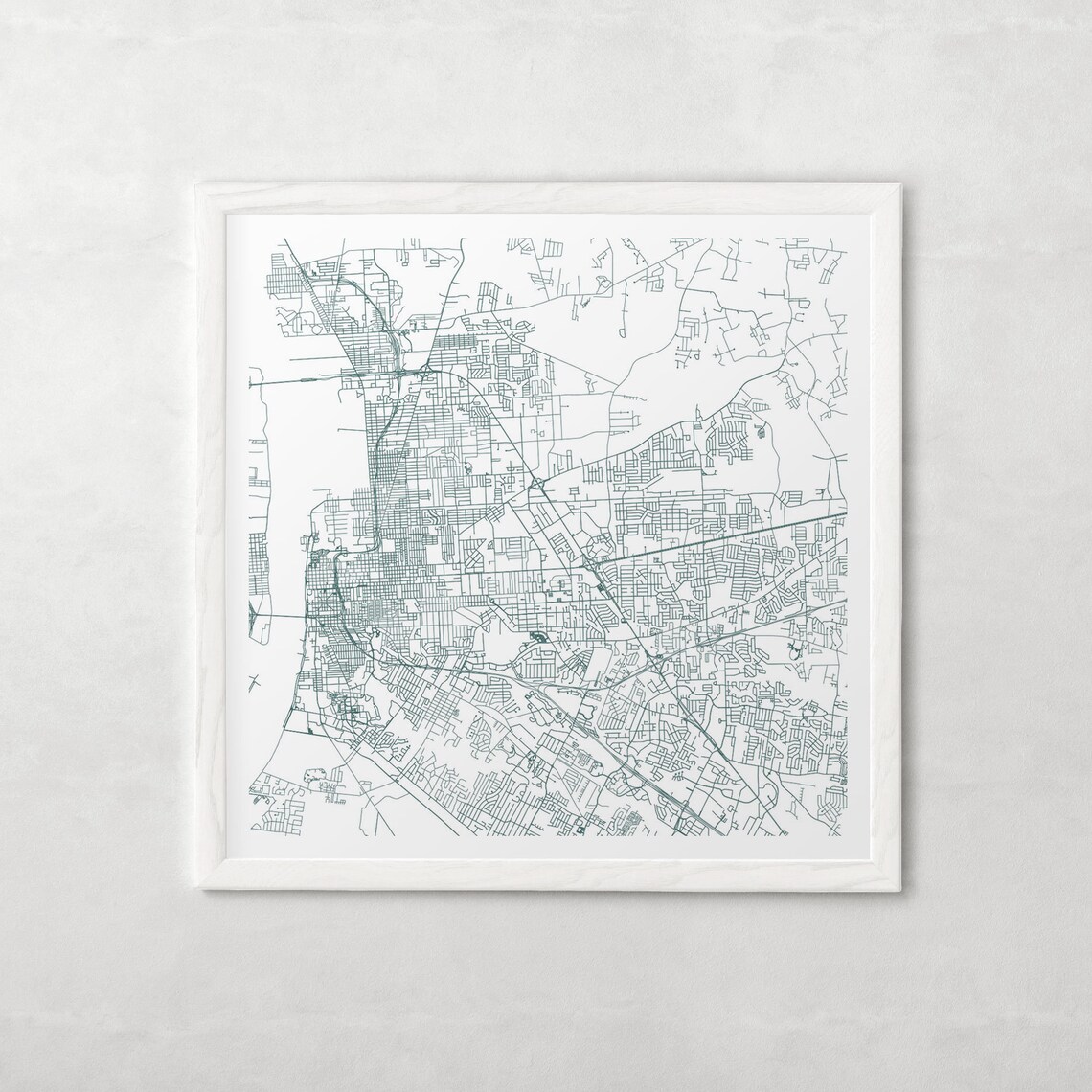 BATON ROUGE CITY Map Fine Art Poster Baton Rouge | Etsy