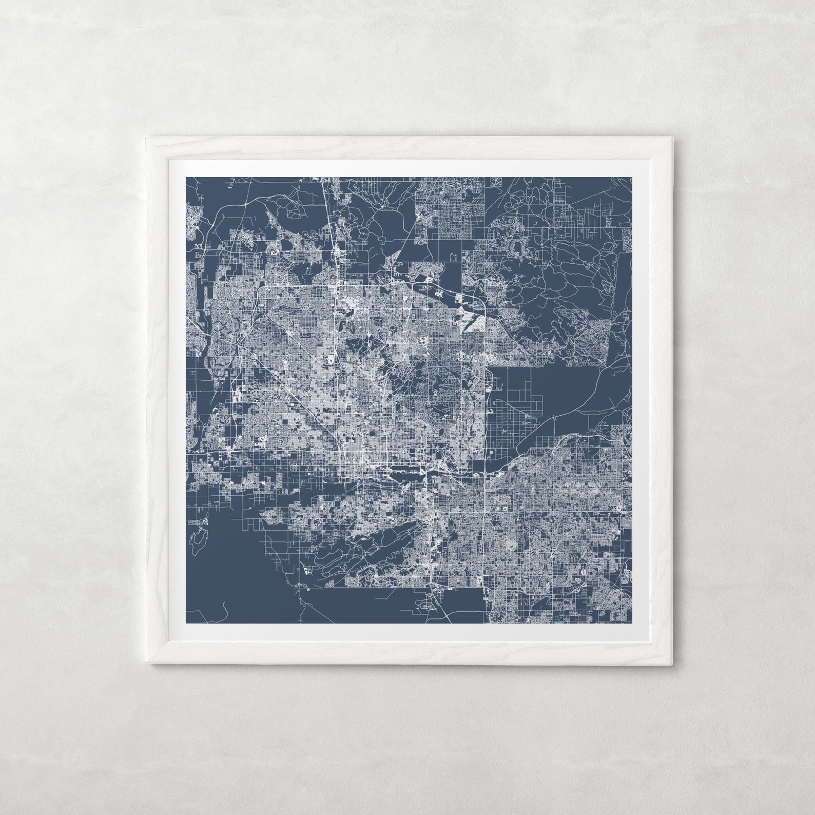 PHOENIX CITY Map - Fine Art Map Poster - Modern Arizona USA Map Print ...