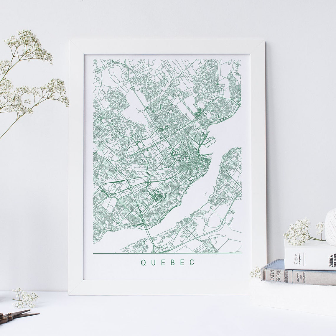 QUEBEC CITY MAP Minimalist Quebec City Art Print - Etsy Canada