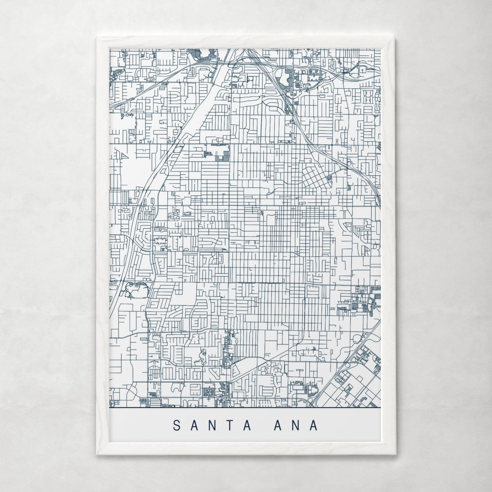 SANTA ANA CALIFORNIA Map Customizable City Map High Quality - Etsy