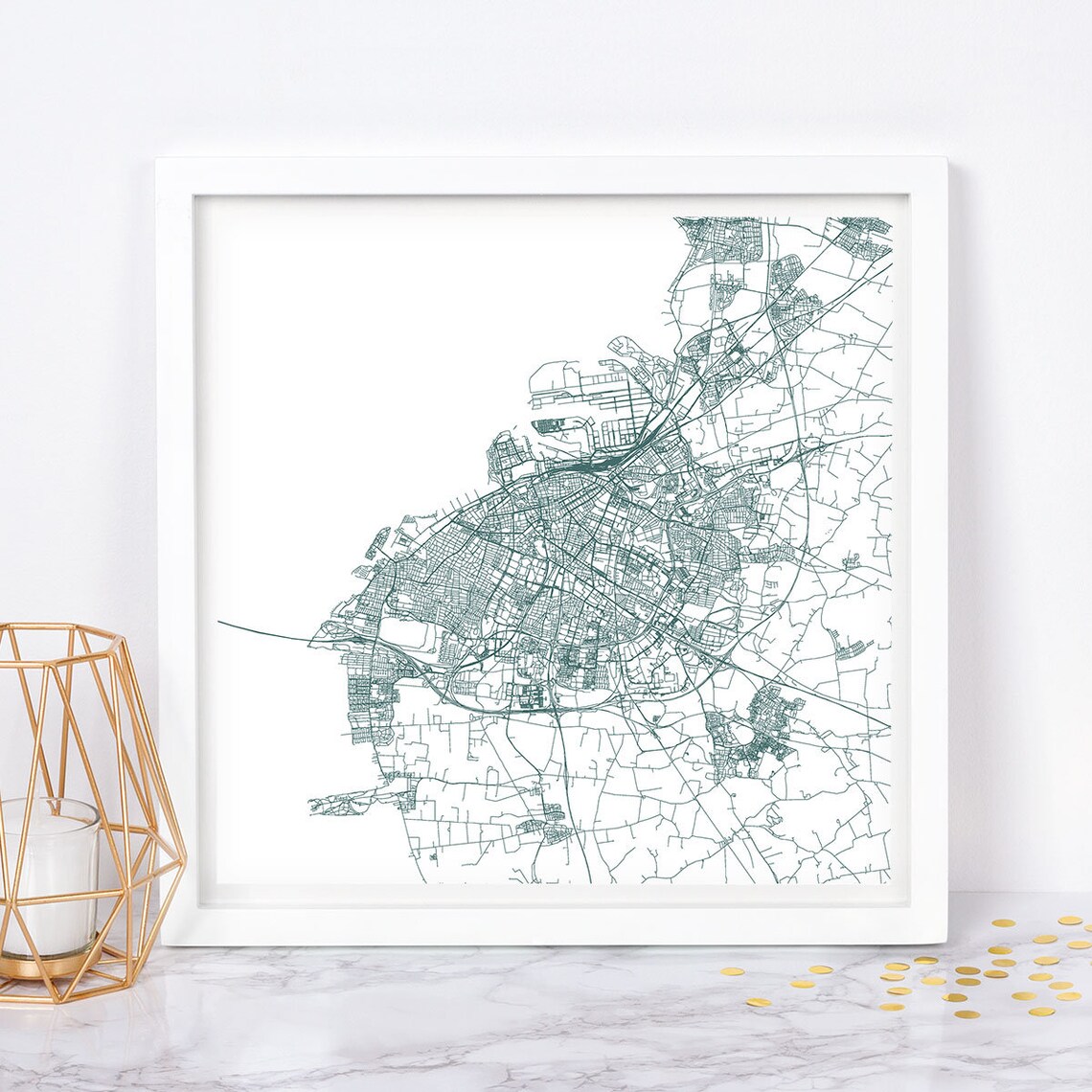 MALMO CITY MAP Fine Art Map Poster Malmo Sweden Map Print - Etsy