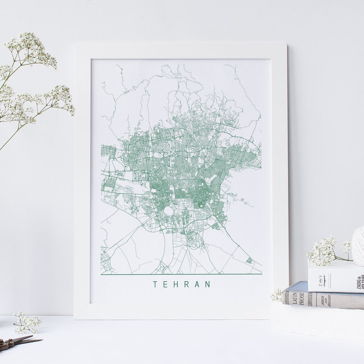 MAP OF TEHRAN Minimalist Tehran Art Print Travel Poster - Etsy Canada