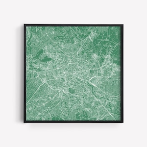BERLIN Germany CITY MAP Poster Line Art City Map Road Map of Berlin ...