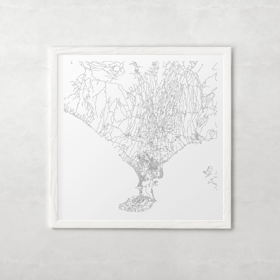 BALI CITY MAP Fine Art Map Poster Bali Map Print - Etsy