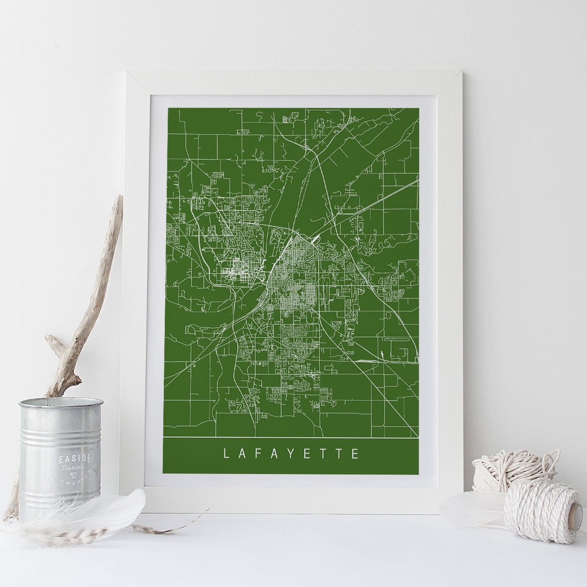 LAFAYETTE MAP PRINT Custom Line Art City Map Lafayette - Etsy
