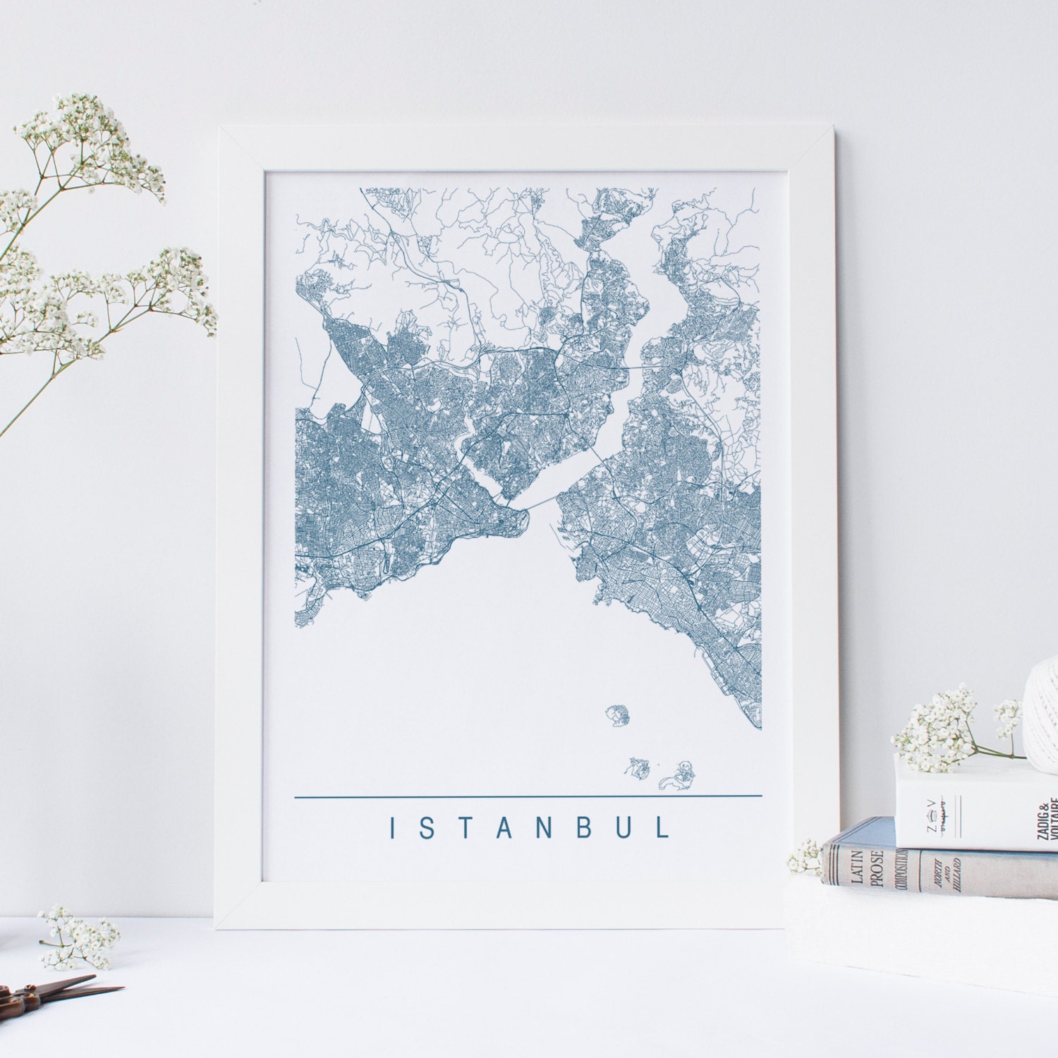 ISTANBUL MAP ART High Quality Giclee Print Minimalist | Etsy