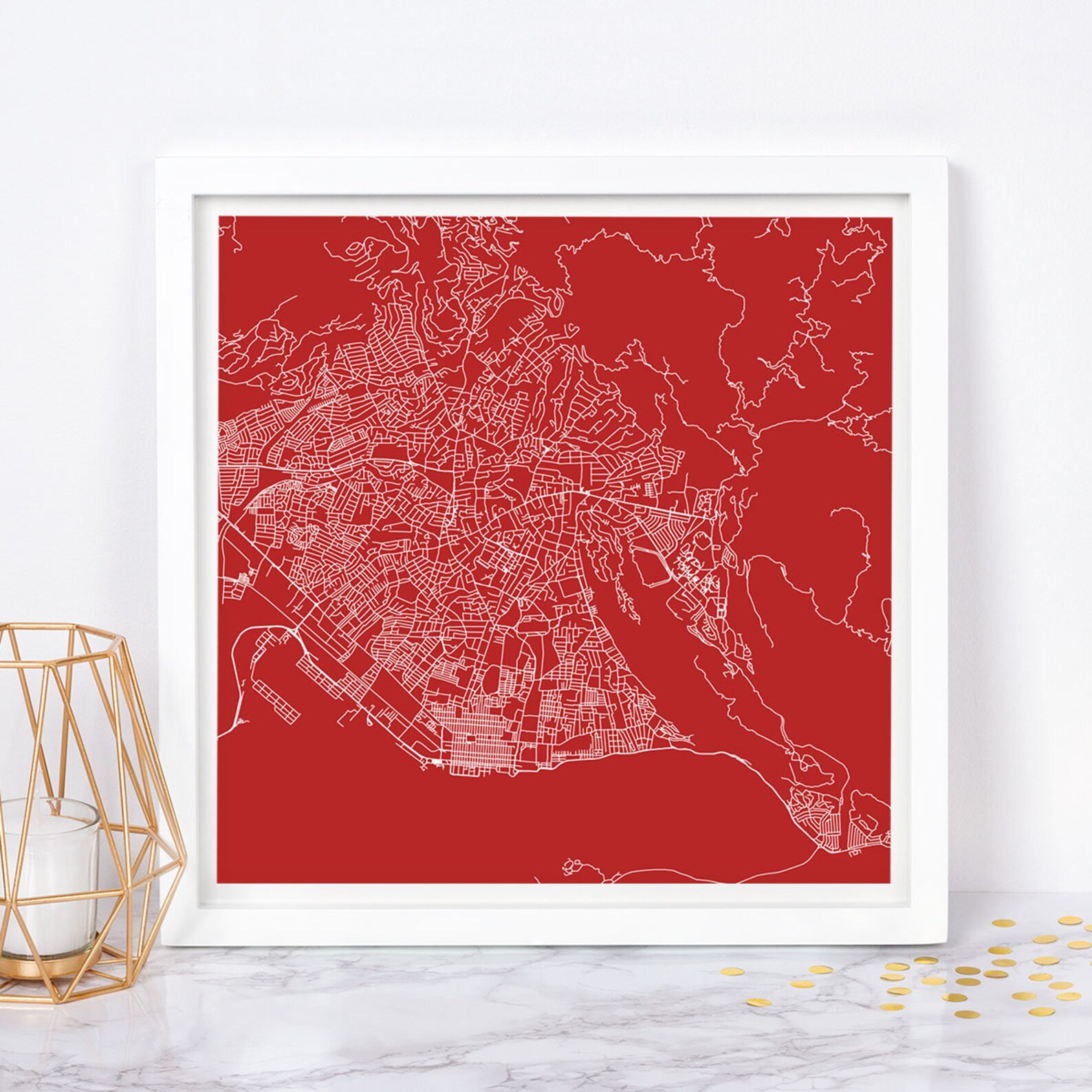 KINGSTON CITY MAP Fine Art Map Poster Canada Ontario - Etsy Canada