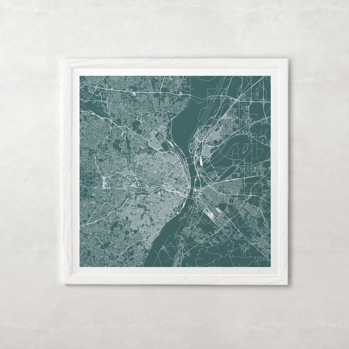 SAINT LOUIS City Map - Fine Art Map Poster Modern Missouri USA Map ...