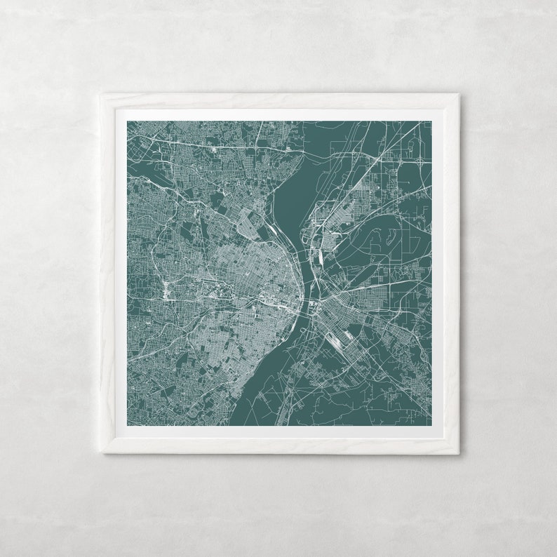 SAINT LOUIS City Map - Fine Art Map Poster Modern Missouri USA Map ...