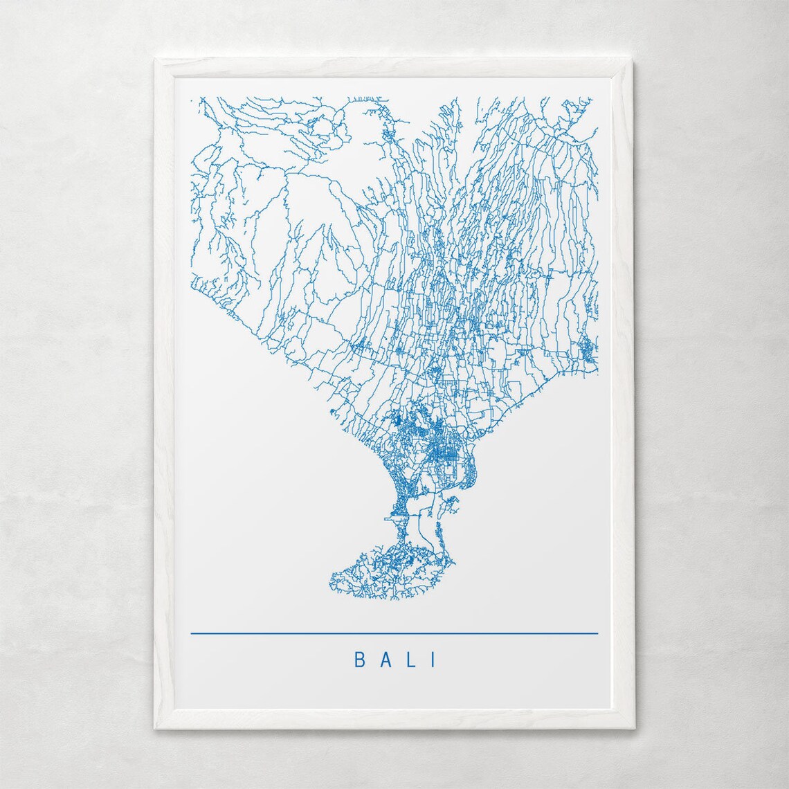 BALI MAP High Quality Giclee Print Minimalist Bali Art | Etsy