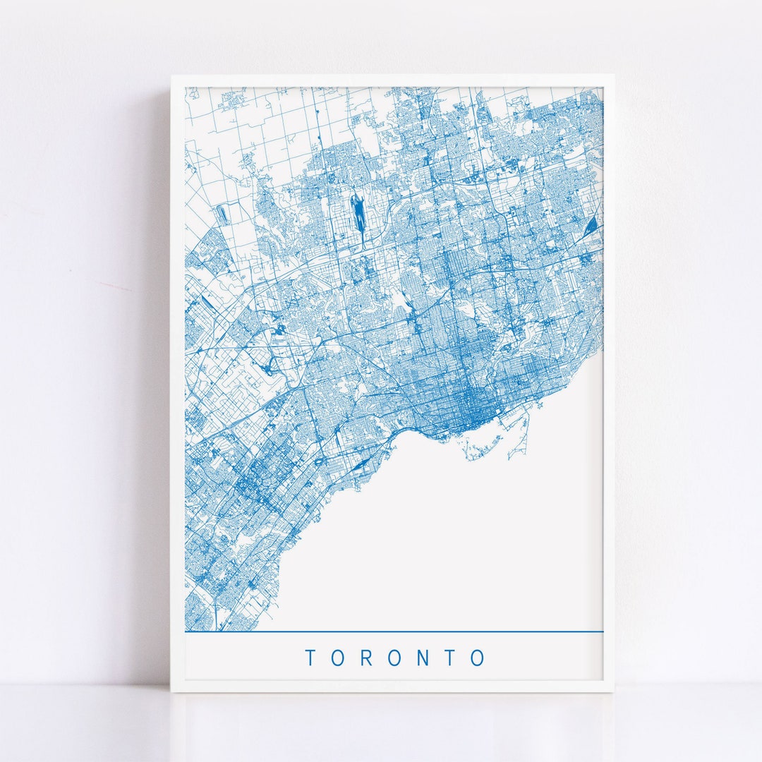 MAP OF TORONTO - Minimalist Toronto Art Print, Customizable City Map ...