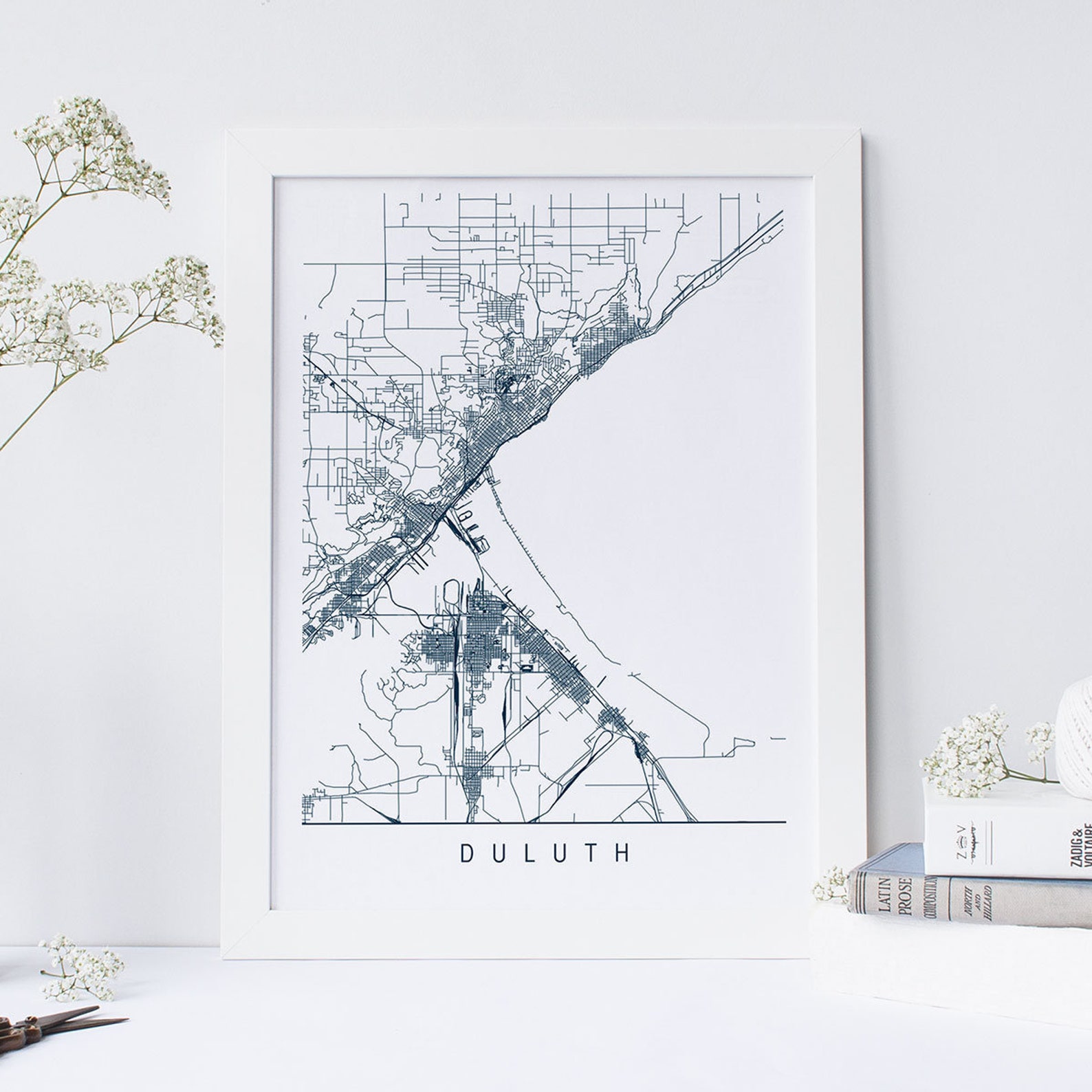 DULUTH MAP High Quality Giclee Print Minimalist Duluth Art - Etsy Canada