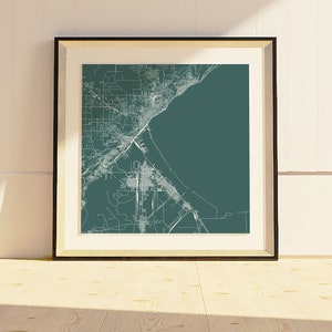 DULUTH CITY MAP - Fine Art Map Poster - Modern Duluth Minnesota Map ...