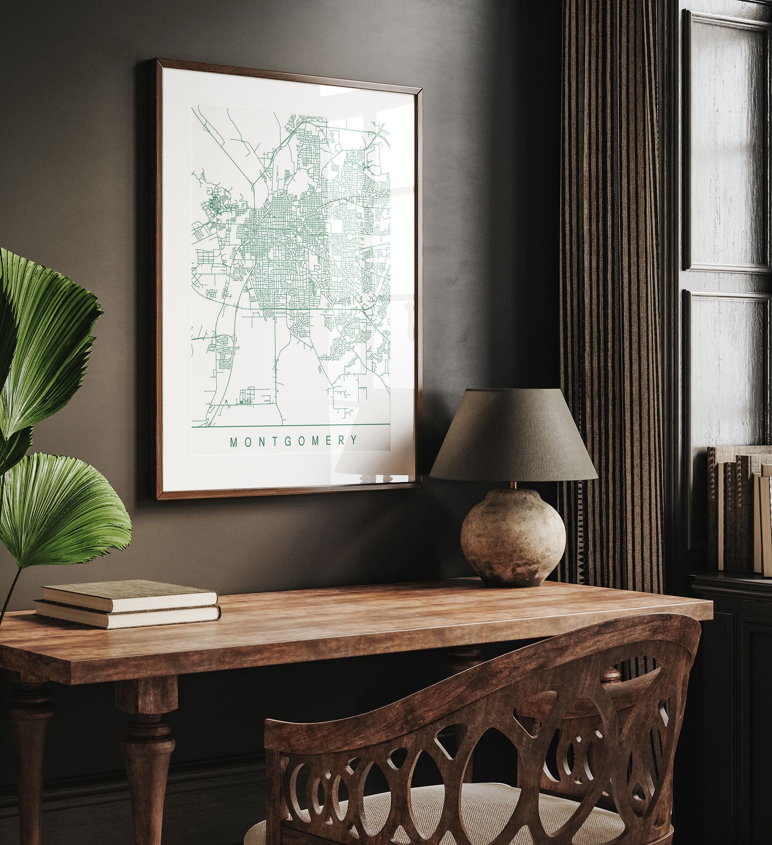 MONTGOMERY ALABAMA MAP - Customizable City Map, High Quality Giclee ...