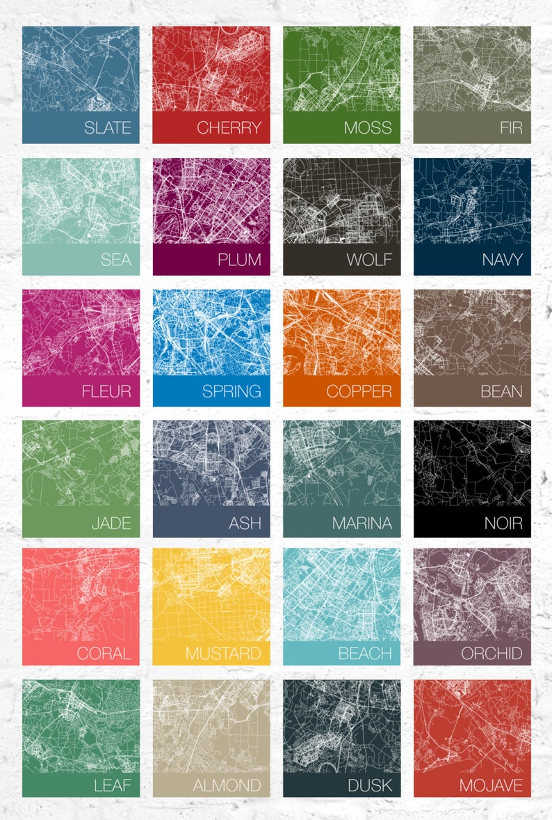 BOSTON CITY MAP Line Art City Map Road Map of Boston - Etsy