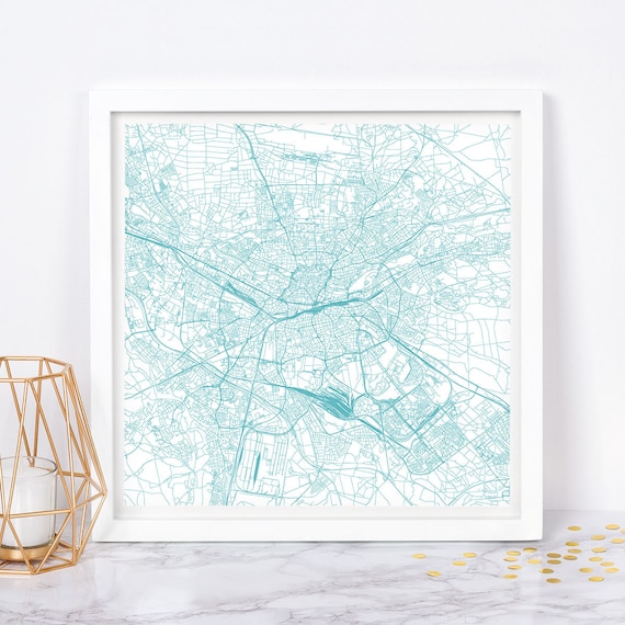 NUREMBERG CITY MAP Fine Art Map Poster Nuremberg Germany - Etsy