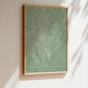 MANCHESTER NH MAP, Printable Digital Download, New Hampshire City ...