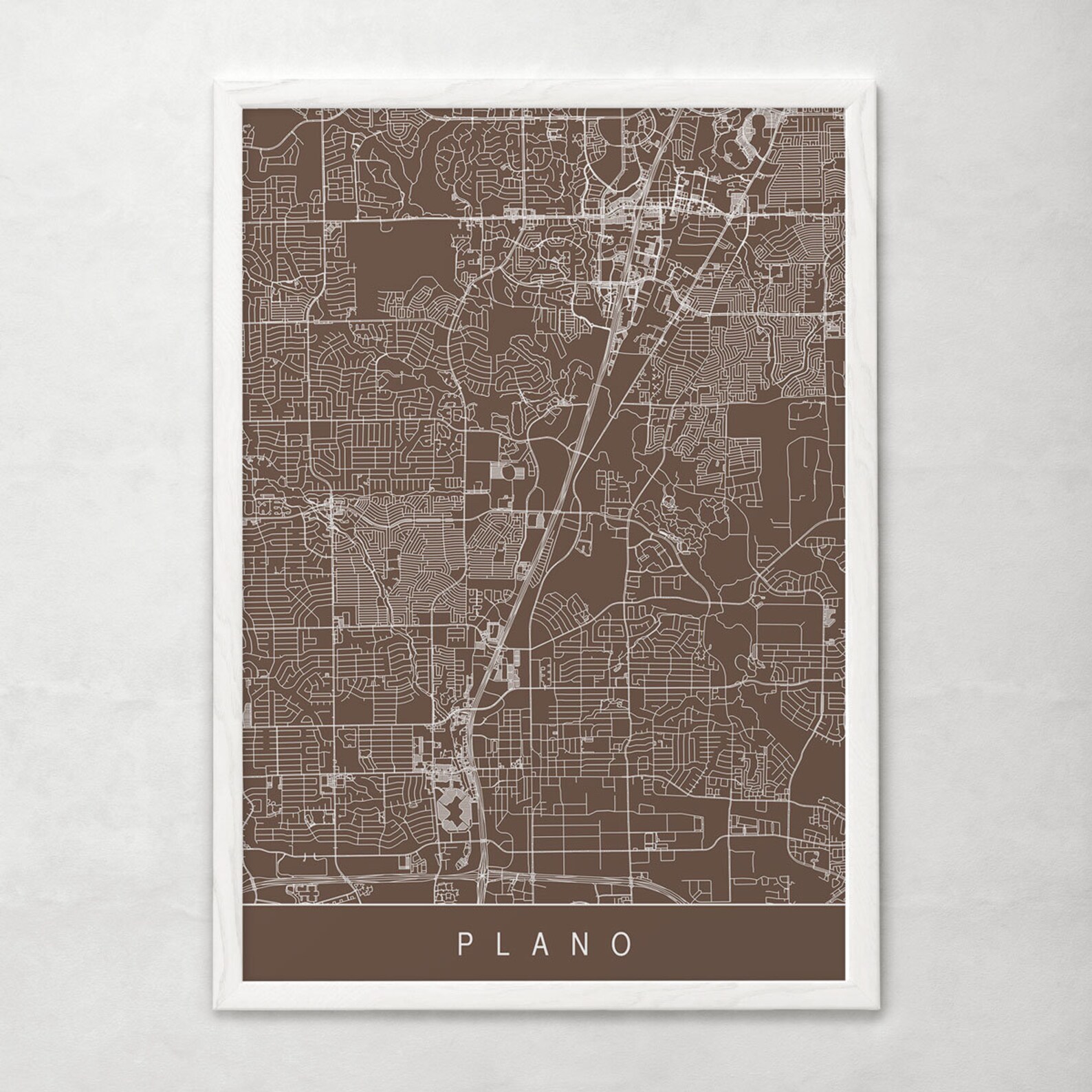 PLANO CITY MAP Line Art City Map Road Map of Plano Texas | Etsy Canada