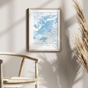 OTTAWA MAP - High Quality Giclee Print, Minimalist Ottawa Art Print ...