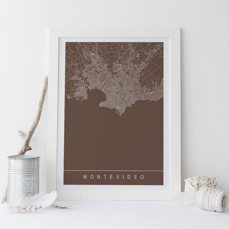 MONTEVIDEO MAP ART Uruguay City Map Modern City Print Art - Etsy