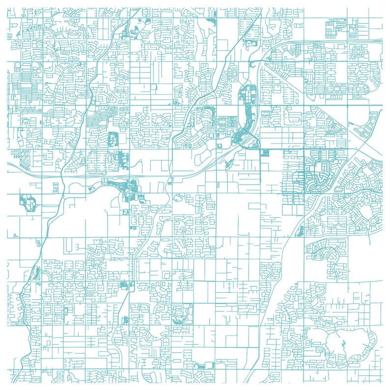 GILBERT CITY MAP Fine Art Poster Gilbert Arizona Map - Etsy