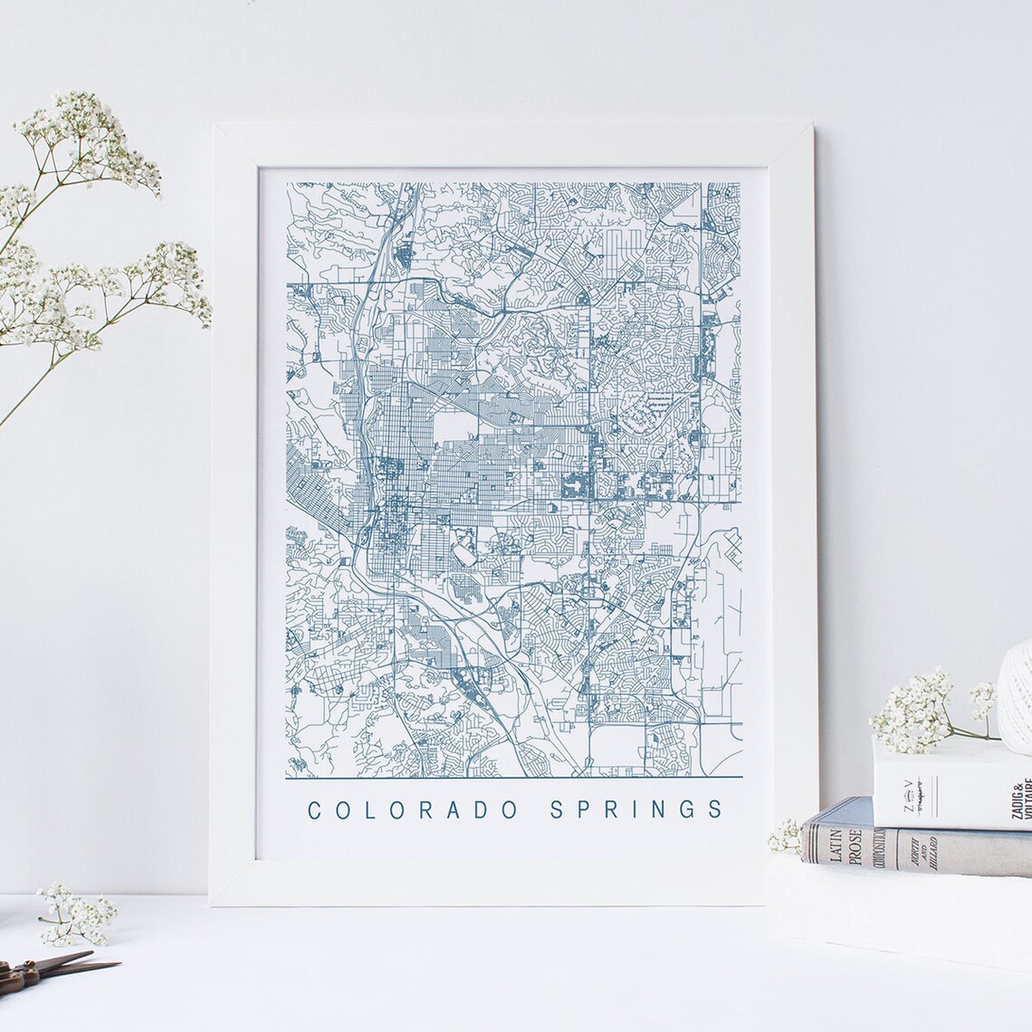 COLORADO SPRINGS MAP High Quality Giclee Print Minimalist | Etsy