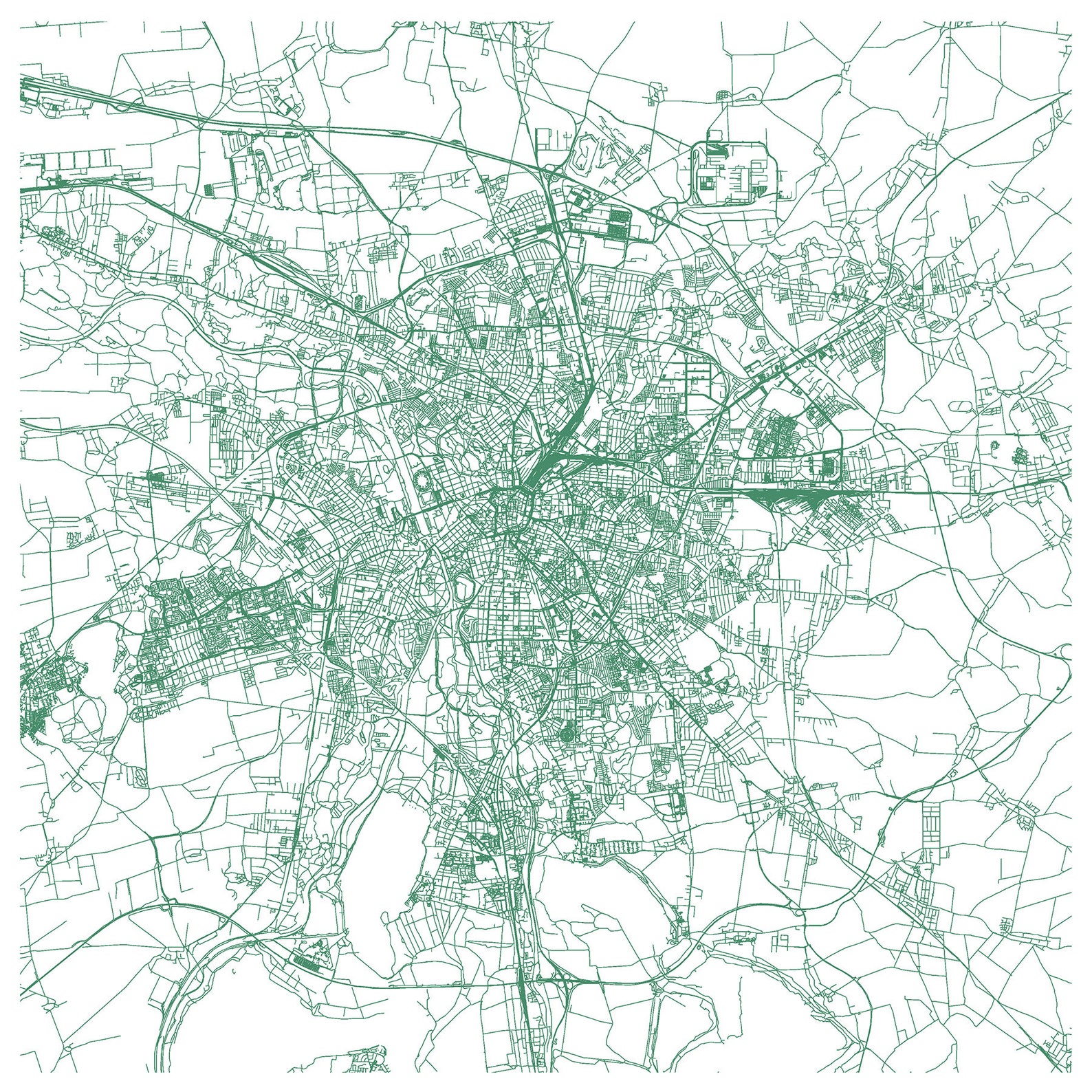 LEIPZIG CITY MAP Fine Art Map Poster Leipzig Map Print - Etsy