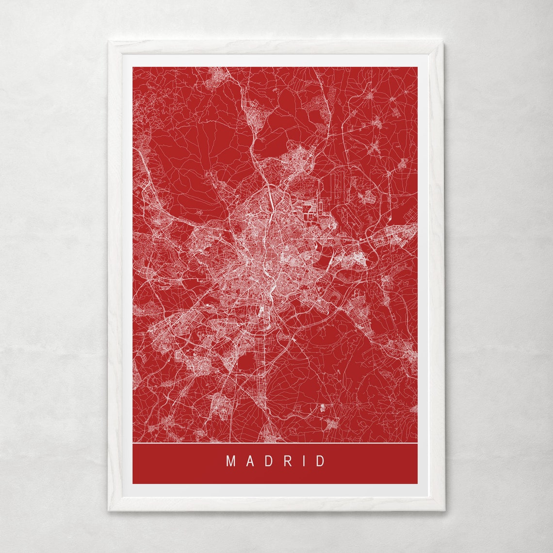 MADRID MAP PRINT Line Art City Map Madrid Spain Map Art - Etsy