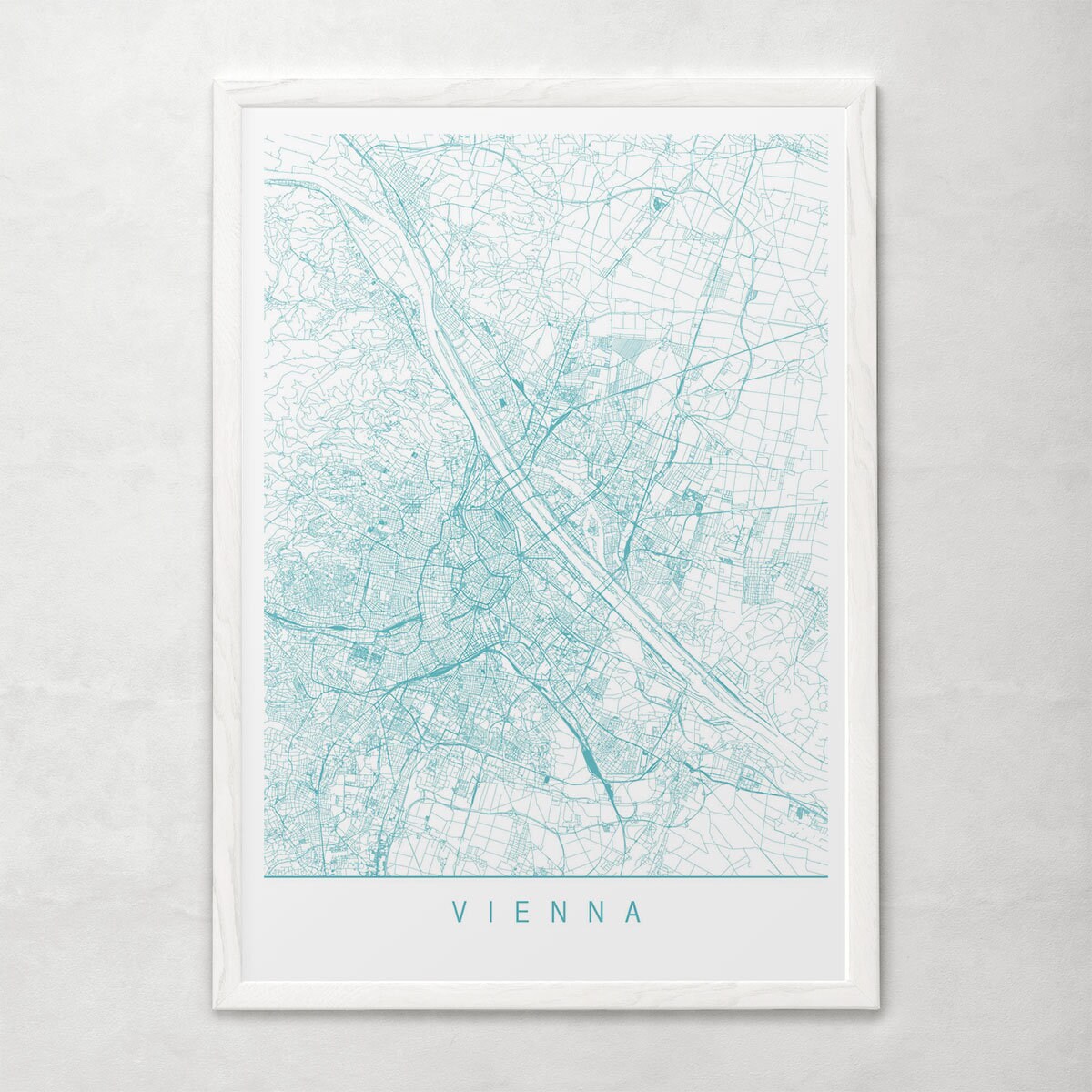 VIENNA MAP Minimalist Vienna Art Print Customizable City - Etsy Canada