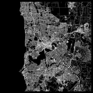 PERTH MAP PRINT - Modern Perth Australia Map Poster - Minimalist City ...