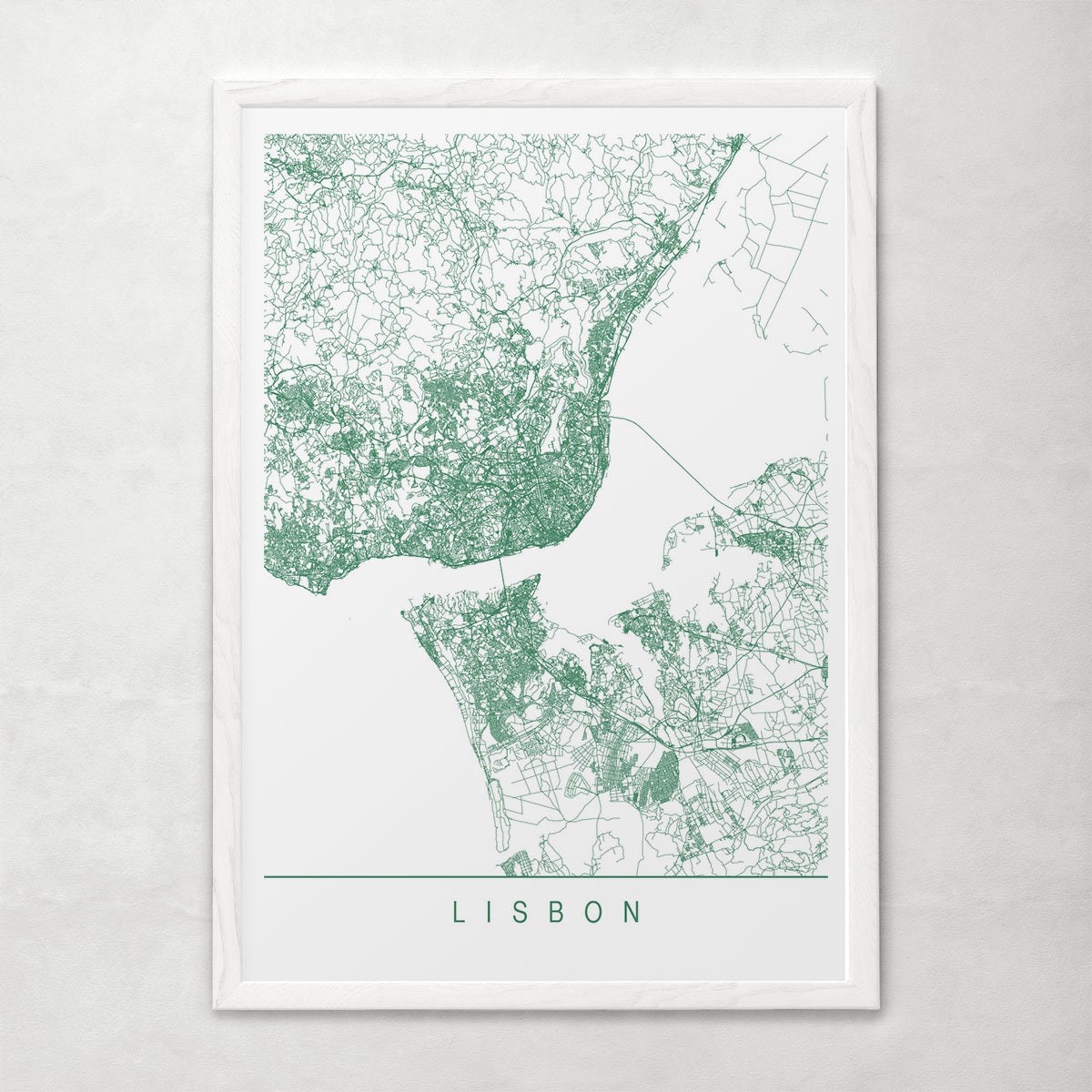 LISBON MAP High Quality Giclee Print Minimalist Lisbon Art - Etsy Canada