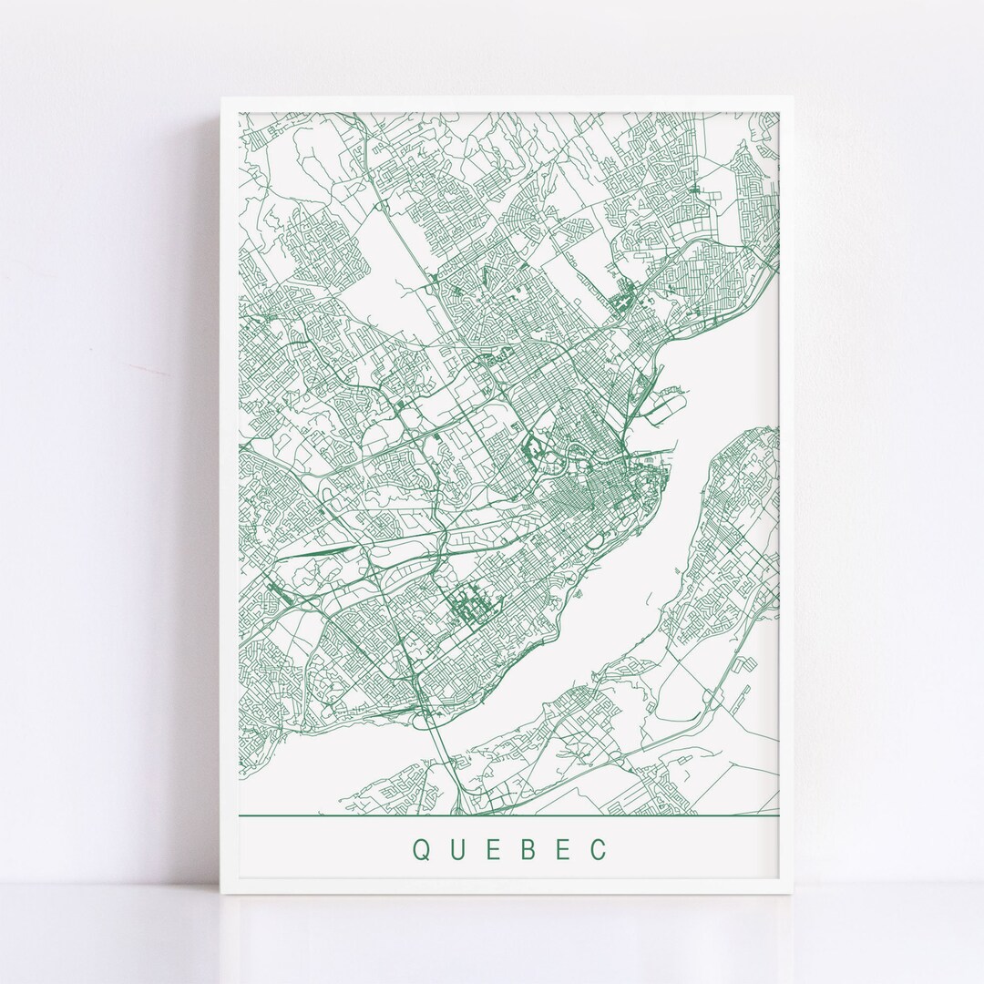 QUEBEC CITY MAP - Minimalist Quebec City Art Print, Customizable City ...