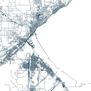 DULUTH MAP - High Quality Giclee Print, Minimalist Duluth Art Print ...