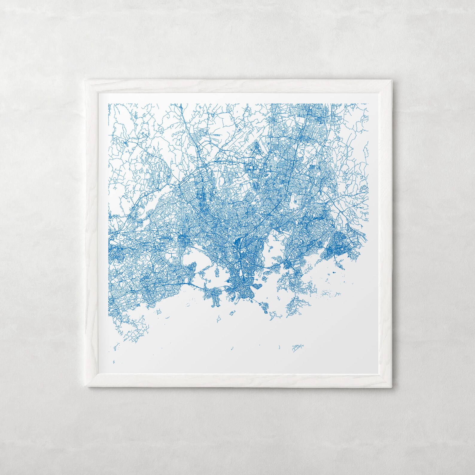 HELSINKI CITY MAP Fine Art Map Poster Helsinki Map Print - Etsy