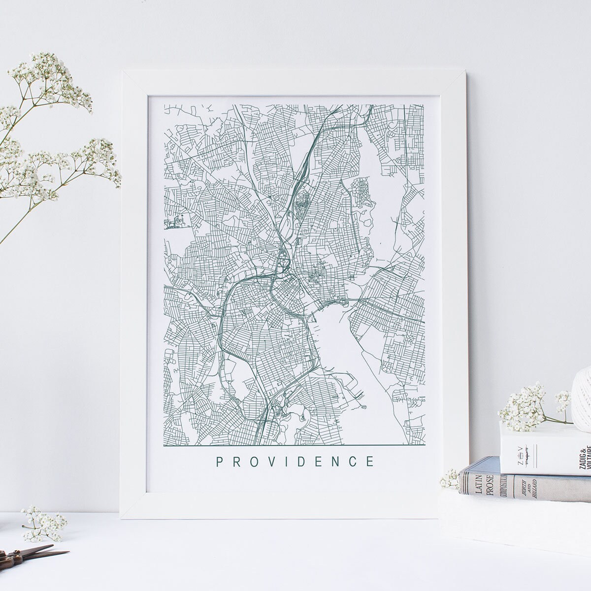 PROVIDENCE MAP Minimalist Providence Art Print Customizable | Etsy