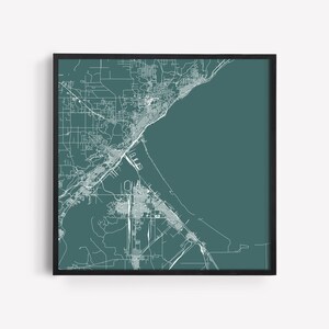 DULUTH CITY MAP - Fine Art Map Poster - Modern Duluth Minnesota Map ...
