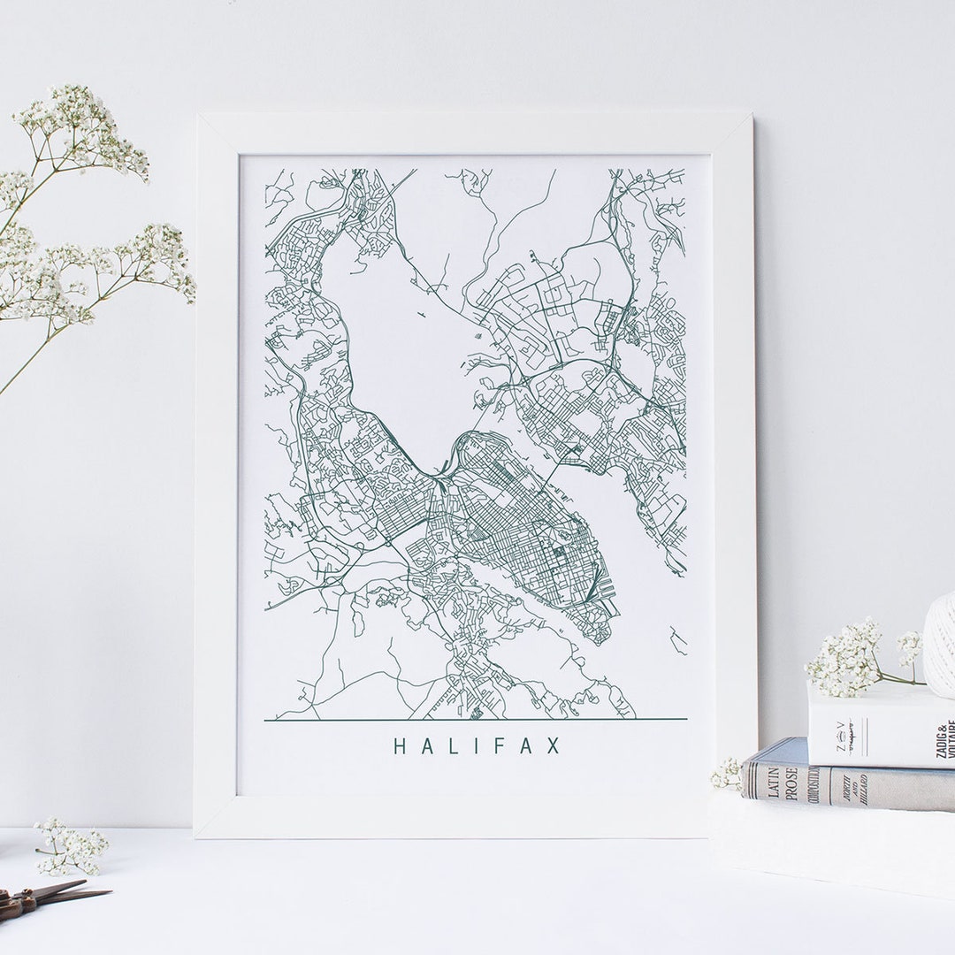 HALIFAX MAP High Quality Giclee Print Minimalist Halifax - Etsy