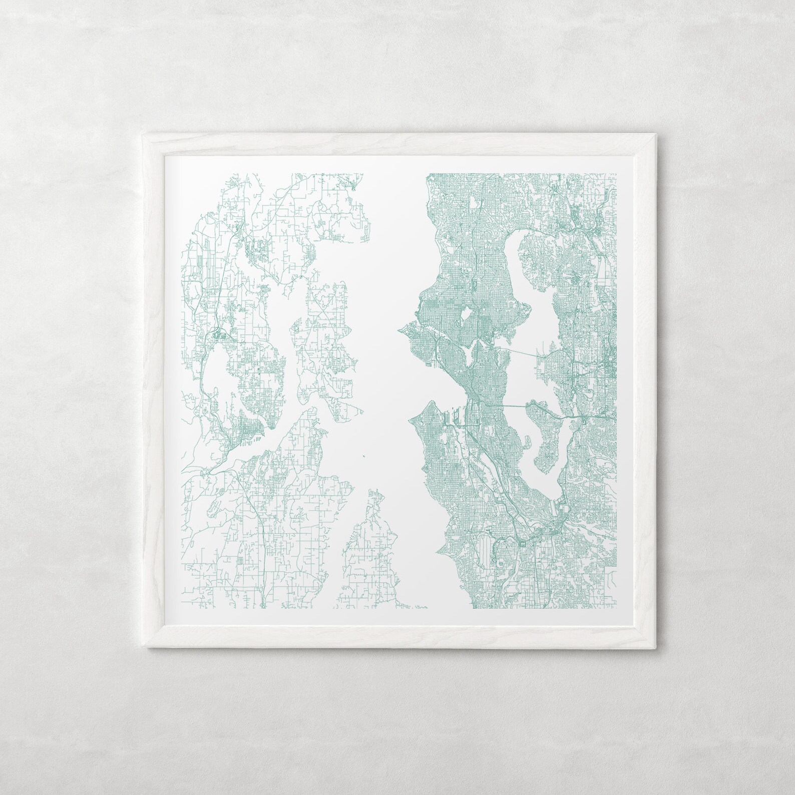 SEATTLE CITY MAP Fine Art Map Poster Seattle Map Print - Etsy