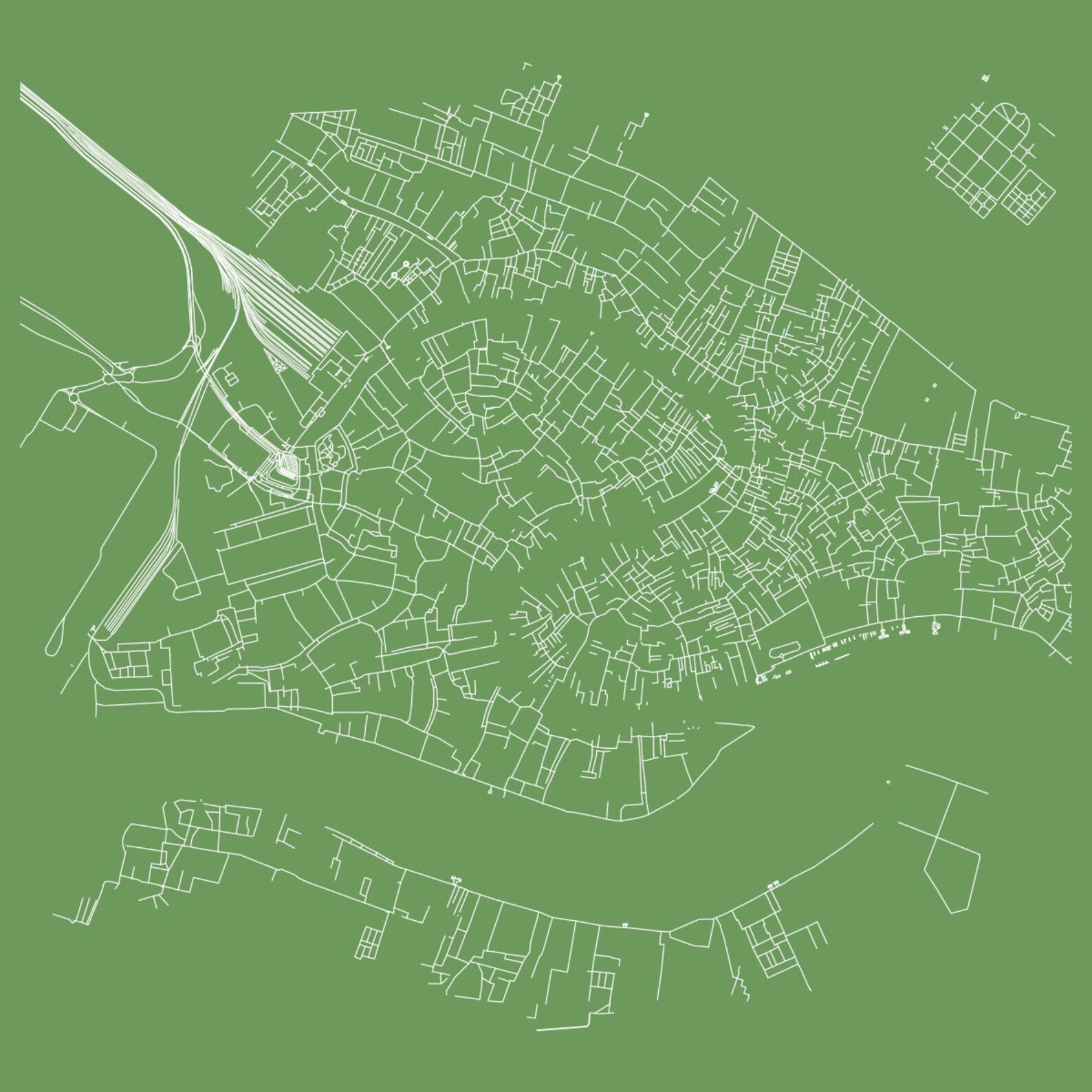 VENICE MAP PRINT Modern Venezia Italia Venice Italy Poster - Etsy