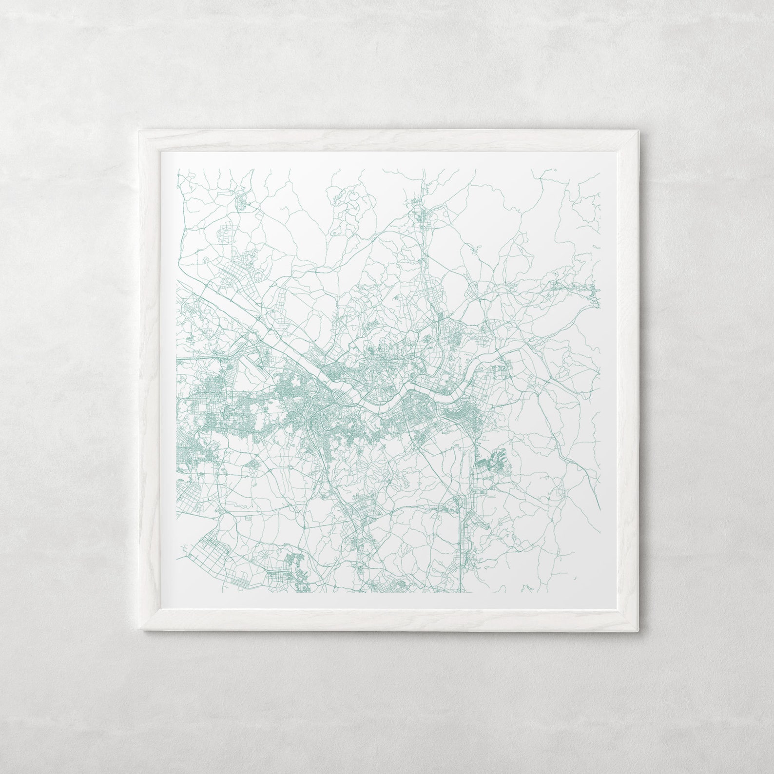 SEOUL CITY MAP Fine Art Map Poster Seoul Map Print - Etsy