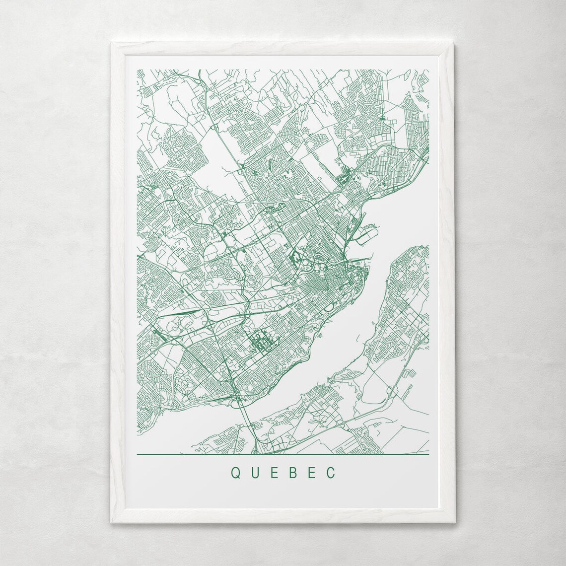 QUEBEC CITY MAP Minimalist Quebec City Art Print | Etsy