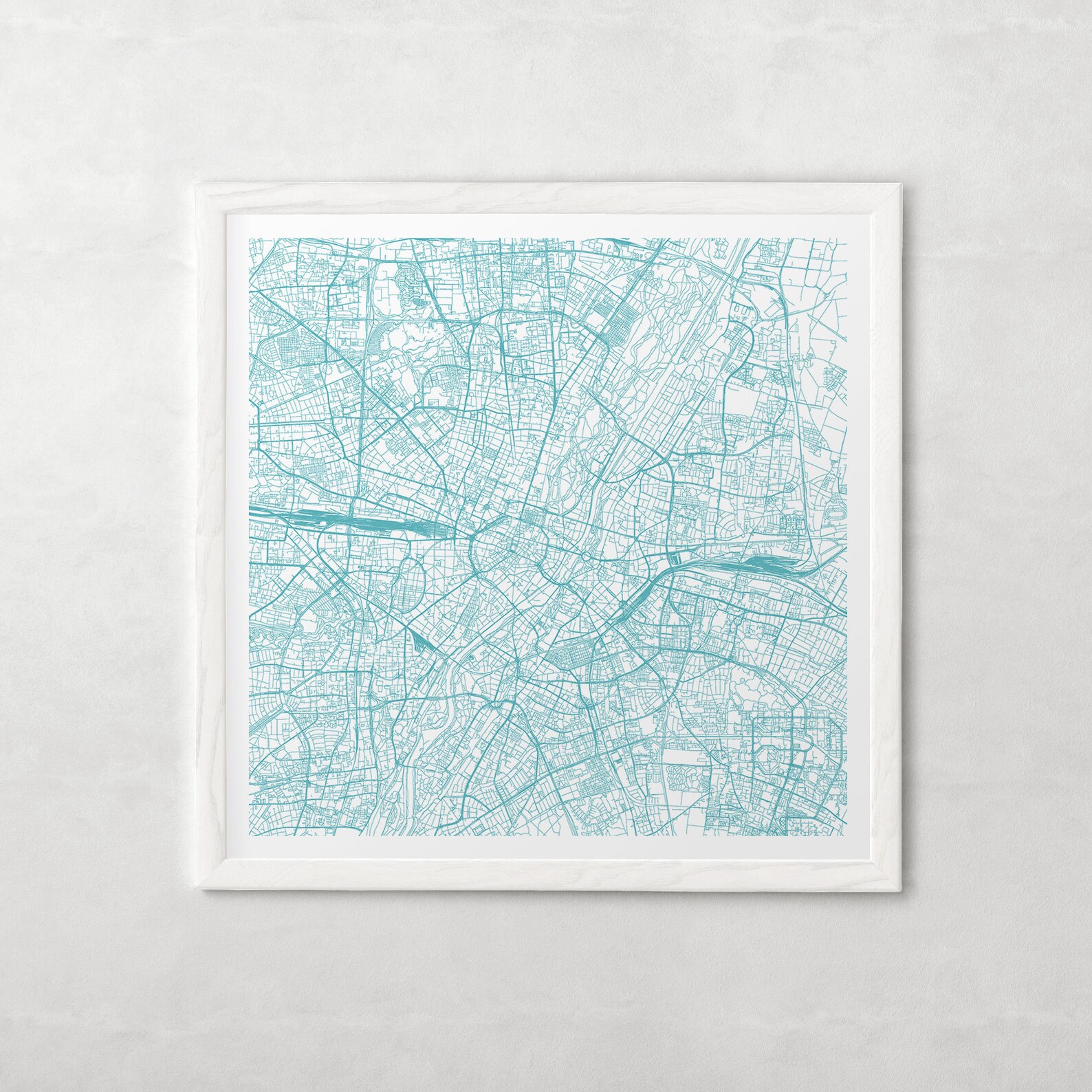 MUNICH CITY MAP Fine Art Map Poster Munich Map Print - Etsy