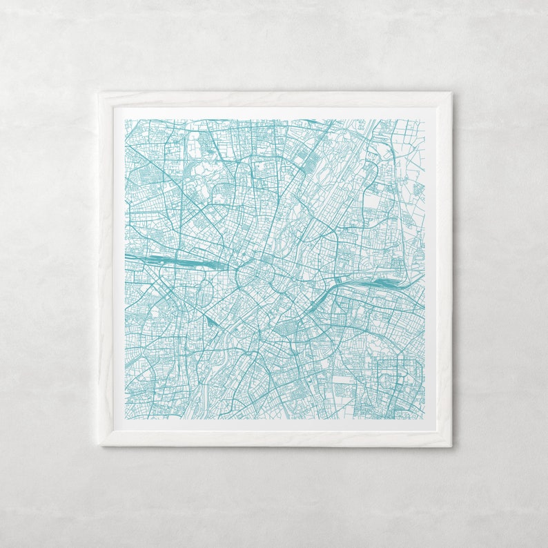 MUNICH CITY MAP Fine Art Map Poster Munich Map Print - Etsy