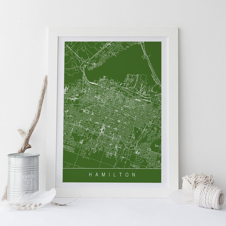 HAMILTON CITY MAP Art Print Line Art City Map Hamilton | Etsy