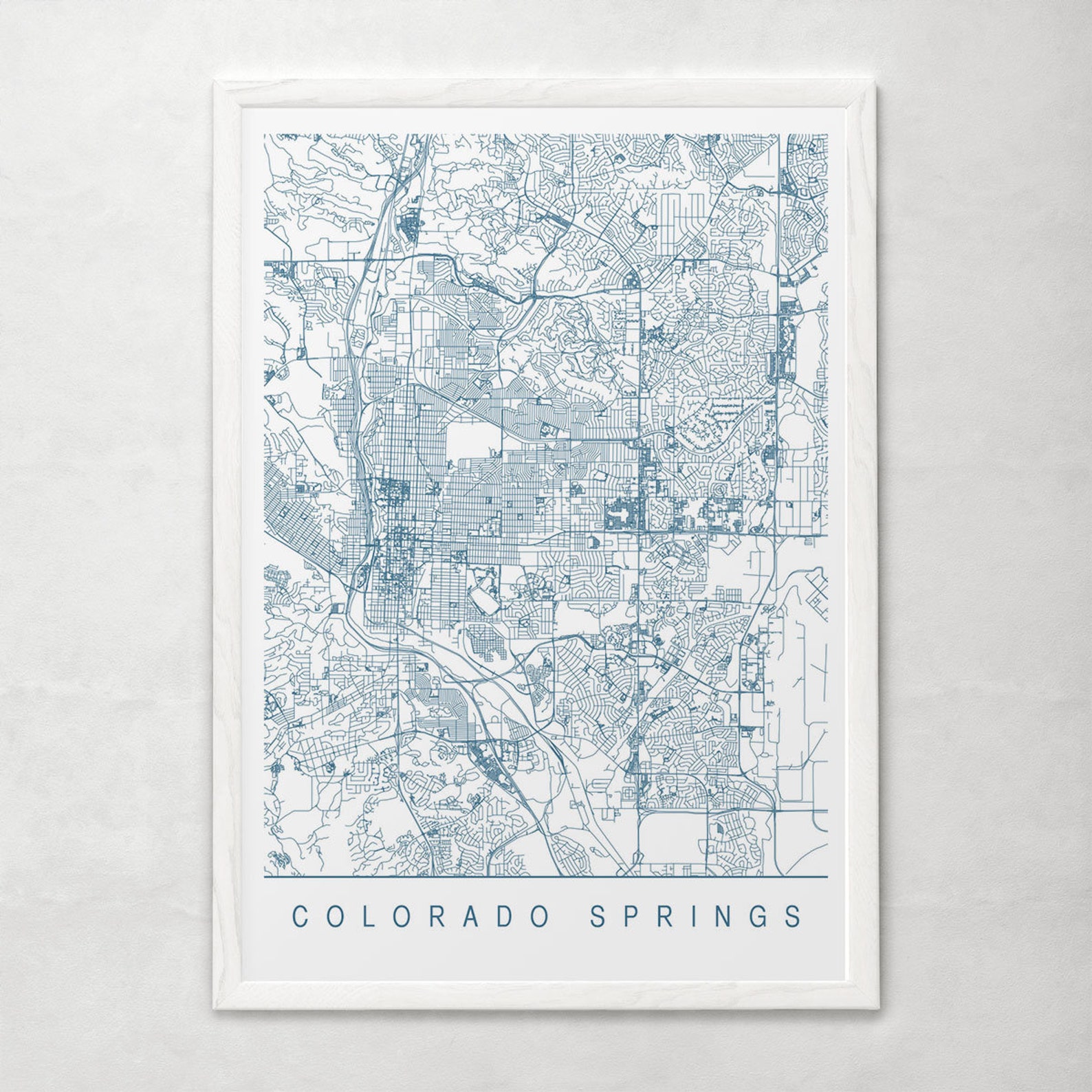 COLORADO SPRINGS MAP High Quality Giclee Print Minimalist | Etsy
