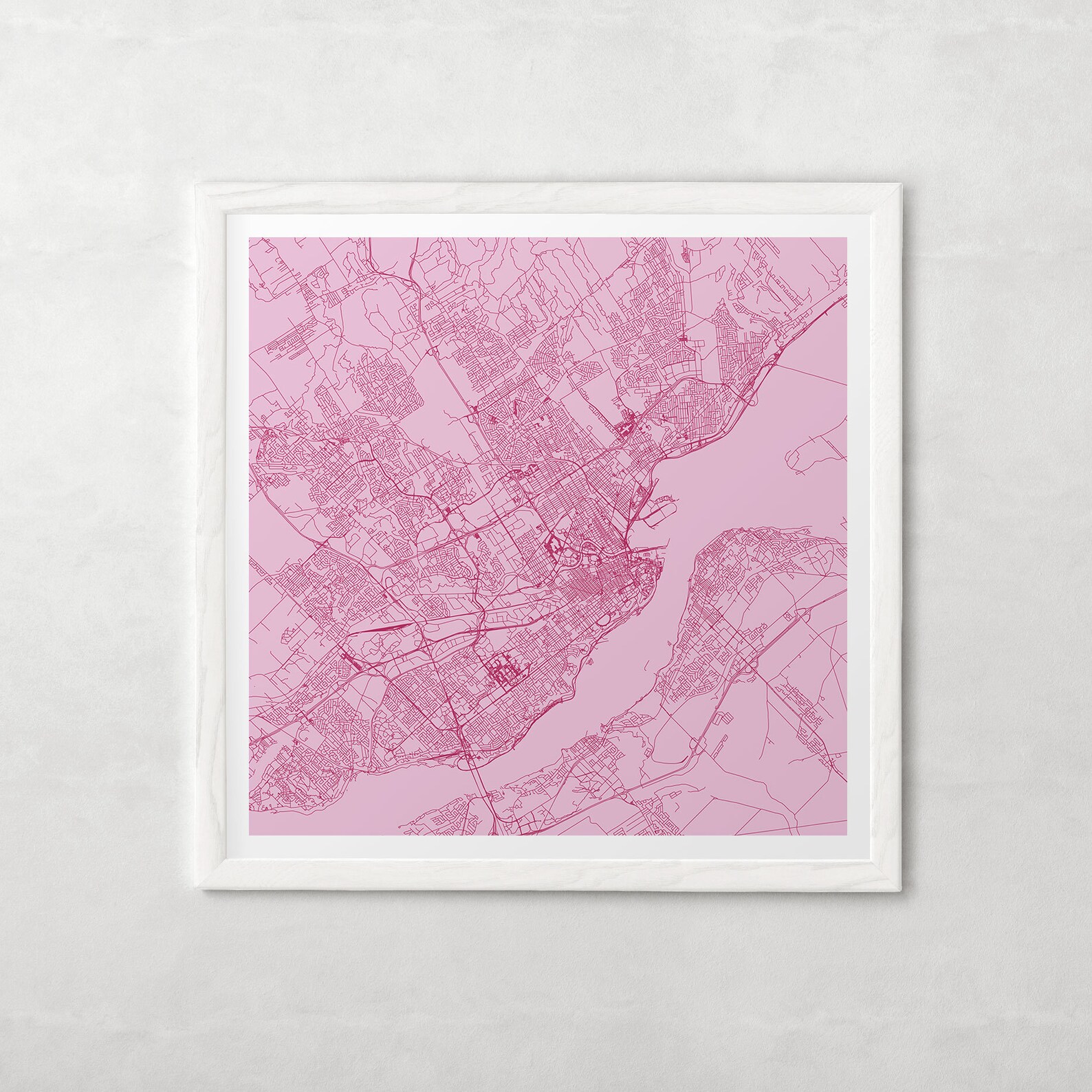 QUEBEC CITY MAP Customizable Colors Quebec City Wall Art | Etsy Canada