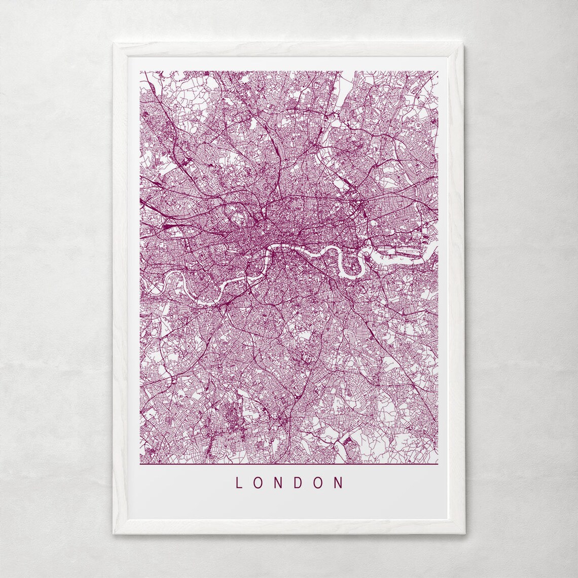 LONDON MAP High Quality Giclee Print Minimalist London Art | Etsy