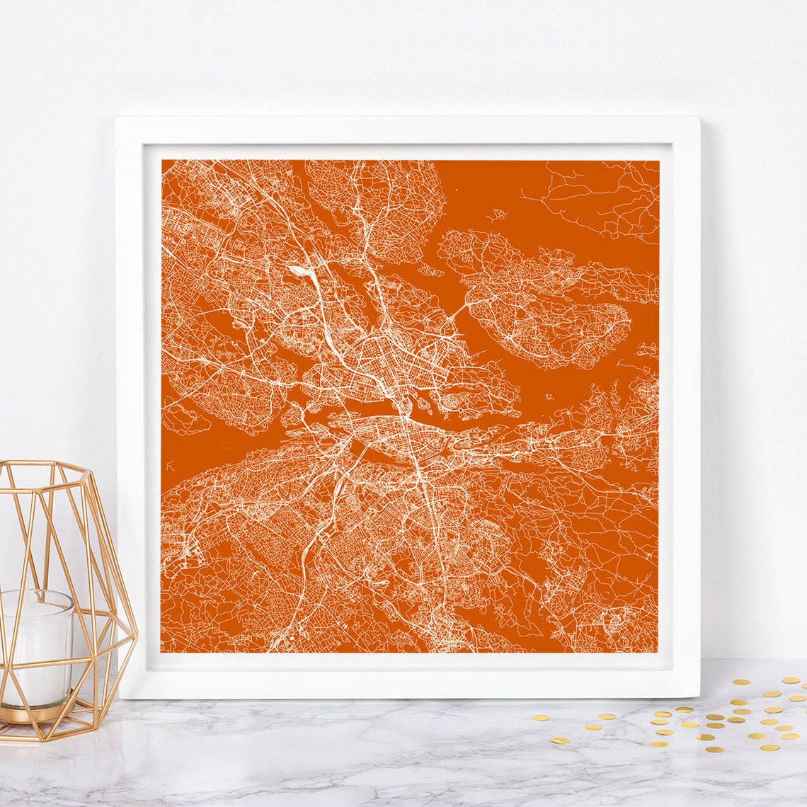 STOCKHOLM CITY MAP Fine Art Map Poster Stockholm Sweden | Etsy